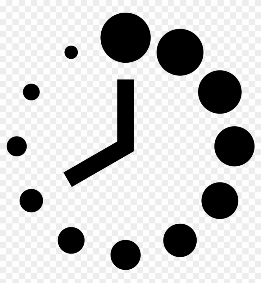 Simpleicons Business Clock Of Circular Shape With Dots - Clock Dots ...