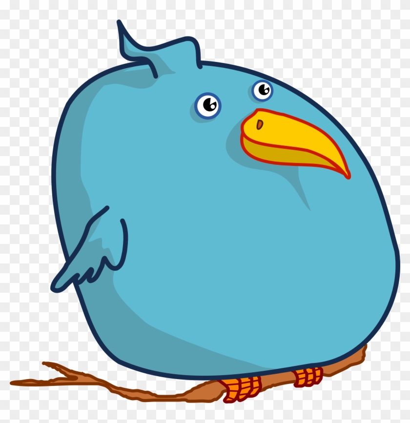 This Free Clip Arts Design Of Fat Bird - Fat Bird Cartoon - Full Size ...