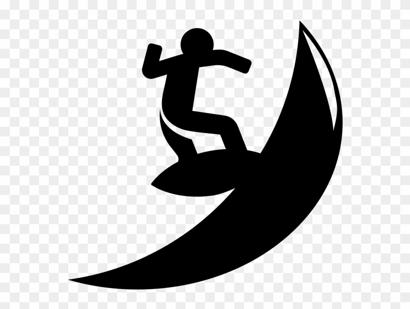 Big Wave Surfing Surfboard Computer Icons Clip Art - Surfing Clipart No ...