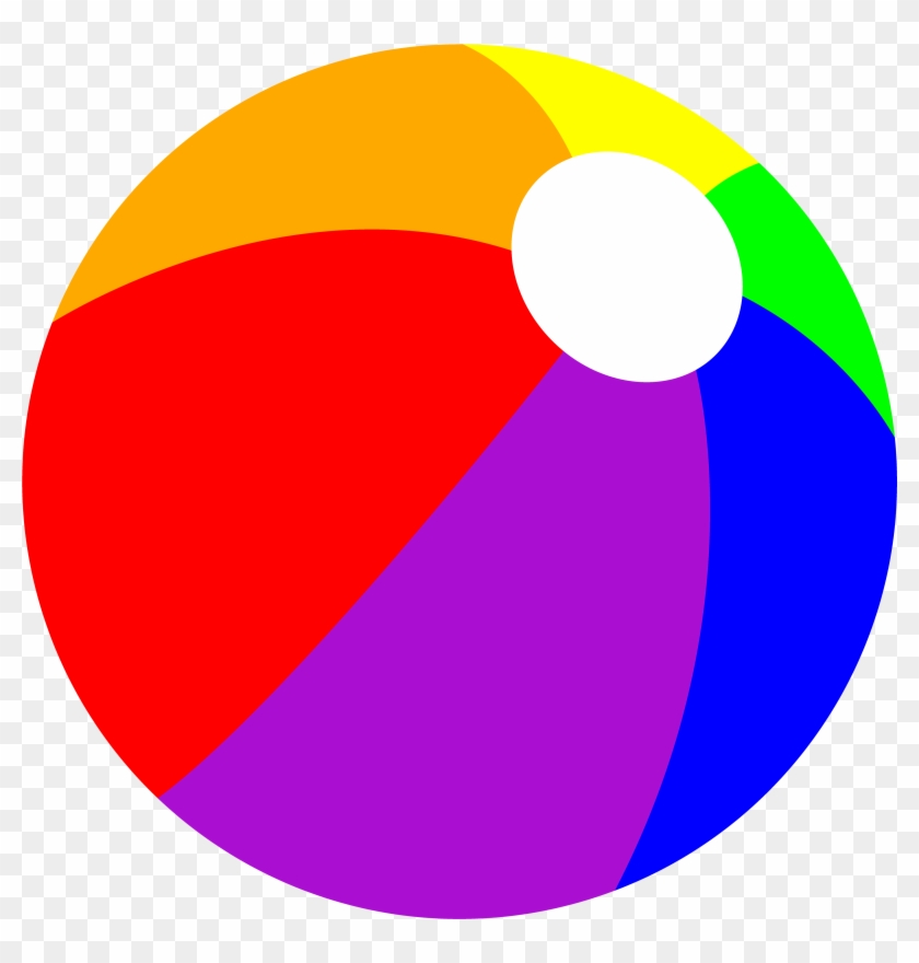 Rainbow Summer Beach Ball - Beach Ball Clipart Free - Full Size PNG ...