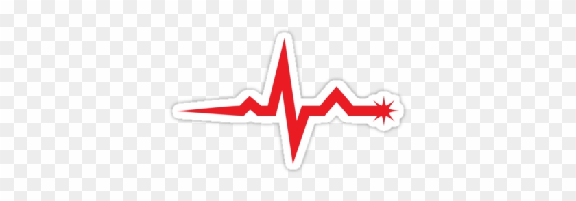 Sticker Featuring A Single, Normal Ecg-wave - Normal Ecg Clipart - Full ...