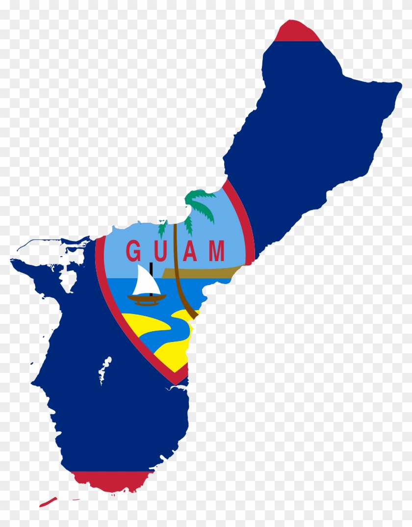 Guam Flag Map - Full Size PNG Clipart Images Download