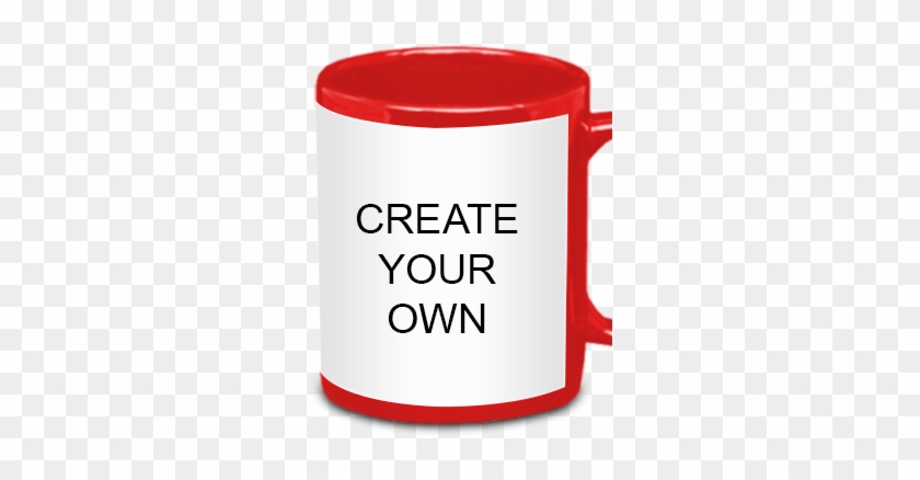 Create Your Own Red Patch Mug - Red - Free Transparent PNG Clipart ...