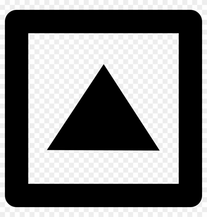 Up Arrow Of Triangular Shape Inside A Square Outline - Square With A ...