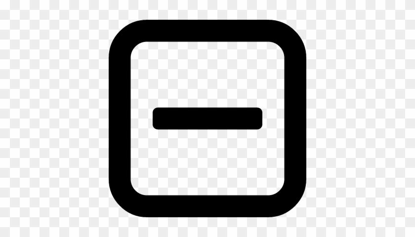 Minus Sign On A Square Outline Vector - Fa Minus Square O - Full Size ...