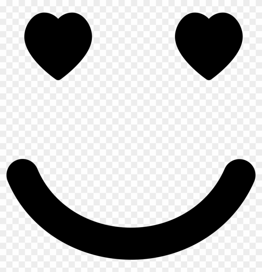 Emoticon In Love Face With Heart Shaped Eyes In Square - Smiley Mund ...