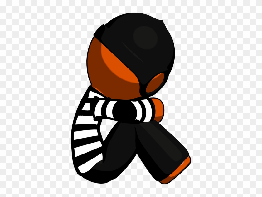 Thief Man Sitting With Head Down - Sitting - Full Size PNG Clipart ...