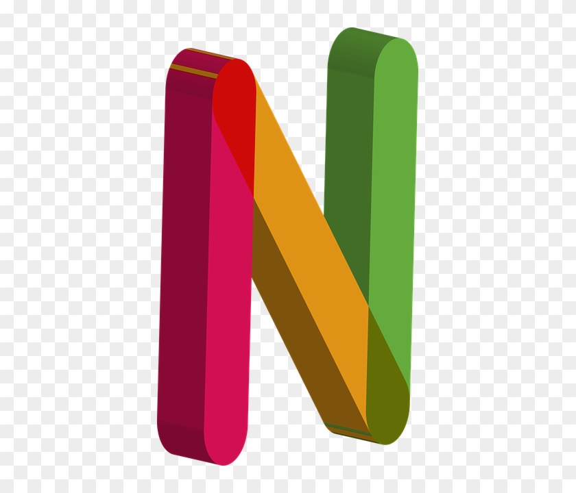 3d Letter N Png - Full Size PNG Clipart Images Download