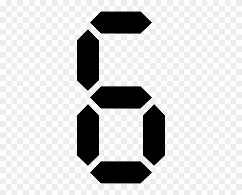 Free Vector Seven Segment Clip Art - Digital Number 6 - Full Size PNG ...