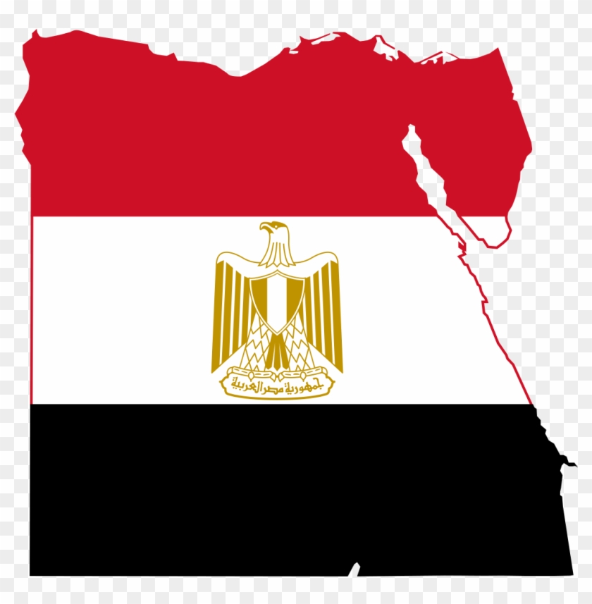 Egypt Flag In Map - Full Size PNG Clipart Images Download