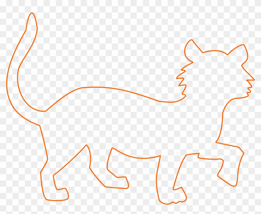Tiger Outline Drawing - Tiger Shape - Full Size PNG Clipart Images Download