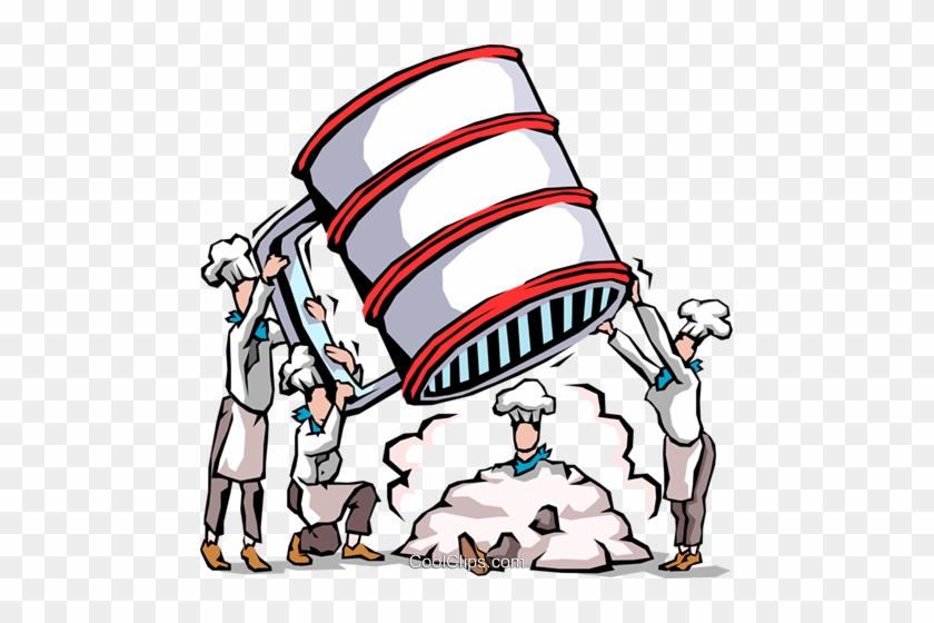 Chefs Sifting Flour Royalty Free Vector Clip Art Illustration - Chef Or ...