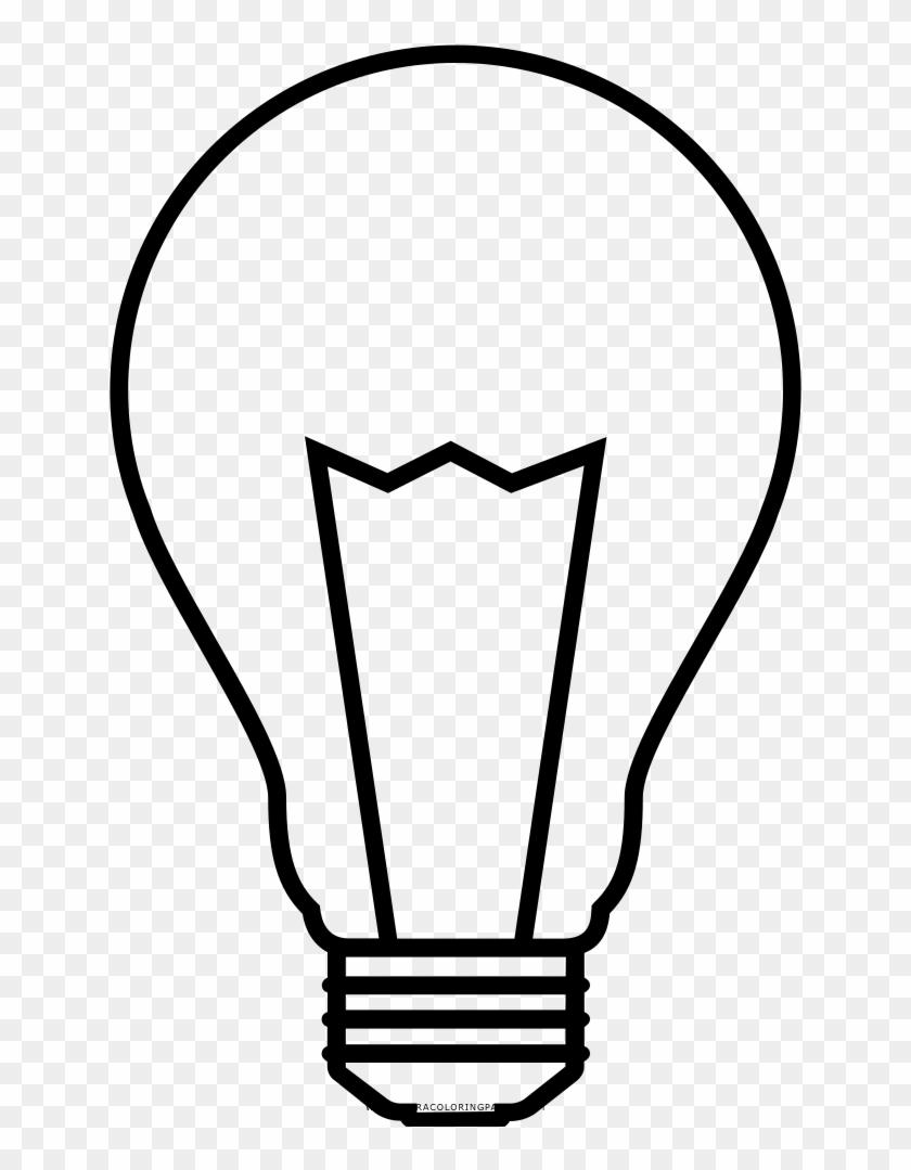 Light Bulb Coloring Page - Bombilla Para Colorear - Full Size PNG ...