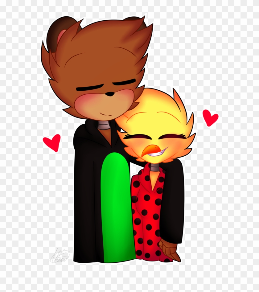 Loving You Fnaf Freddica - Fnaf Chica X Freddy - Full Size PNG Clipart ...
