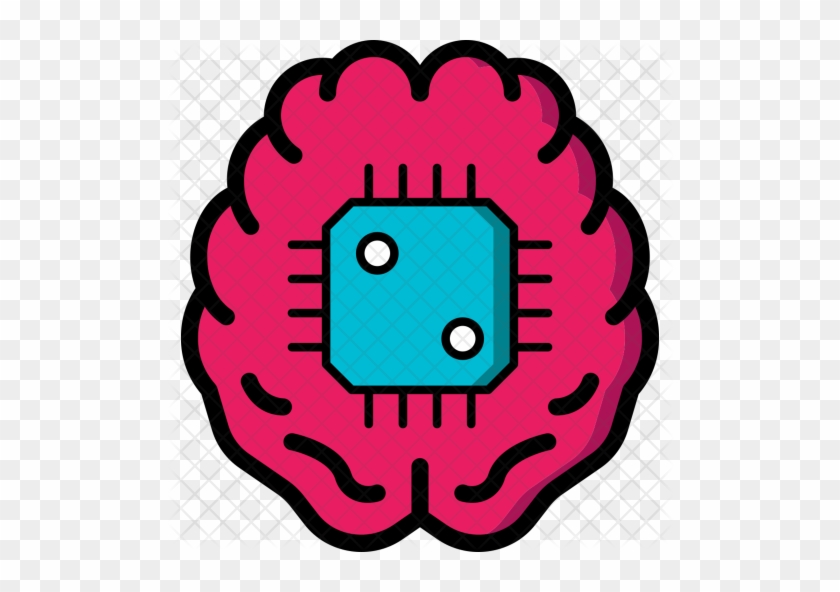 Chip Implant Icon - Cerebral Cortex - Full Size PNG Clipart Images Download