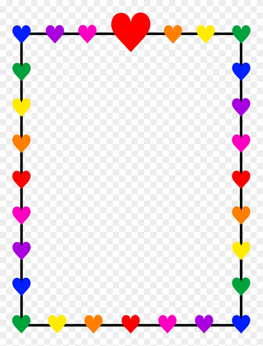 Holly Clipart Border Rainbow - Heart Border - Full Size PNG Clipart ...
