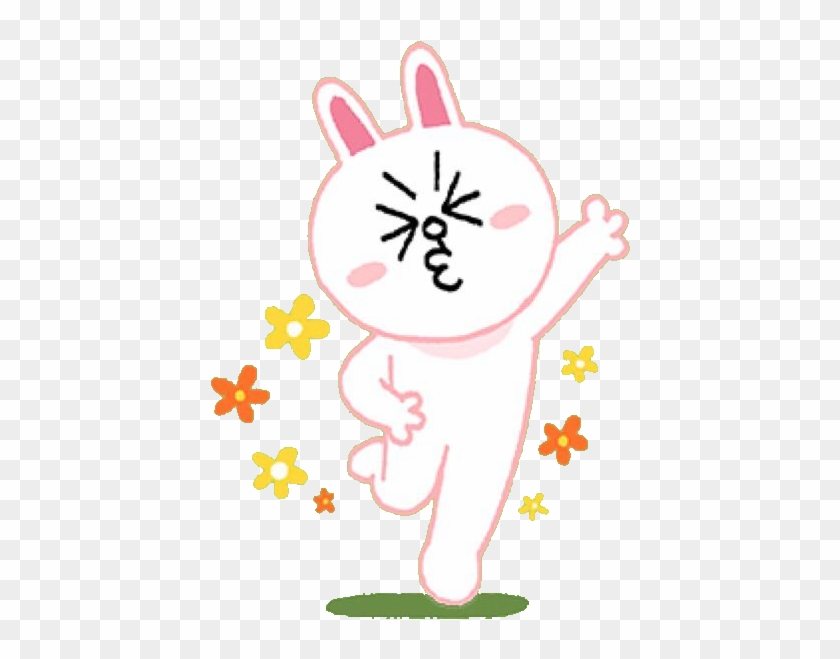 Pouty Cony Plays In The Garden - Cartoon - Free Transparent PNG Clipart ...
