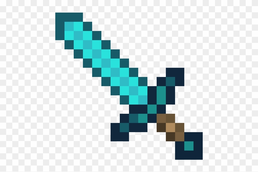 Diamond Sword - Minecraft Diamond Sword Png - Full Size PNG Clipart ...