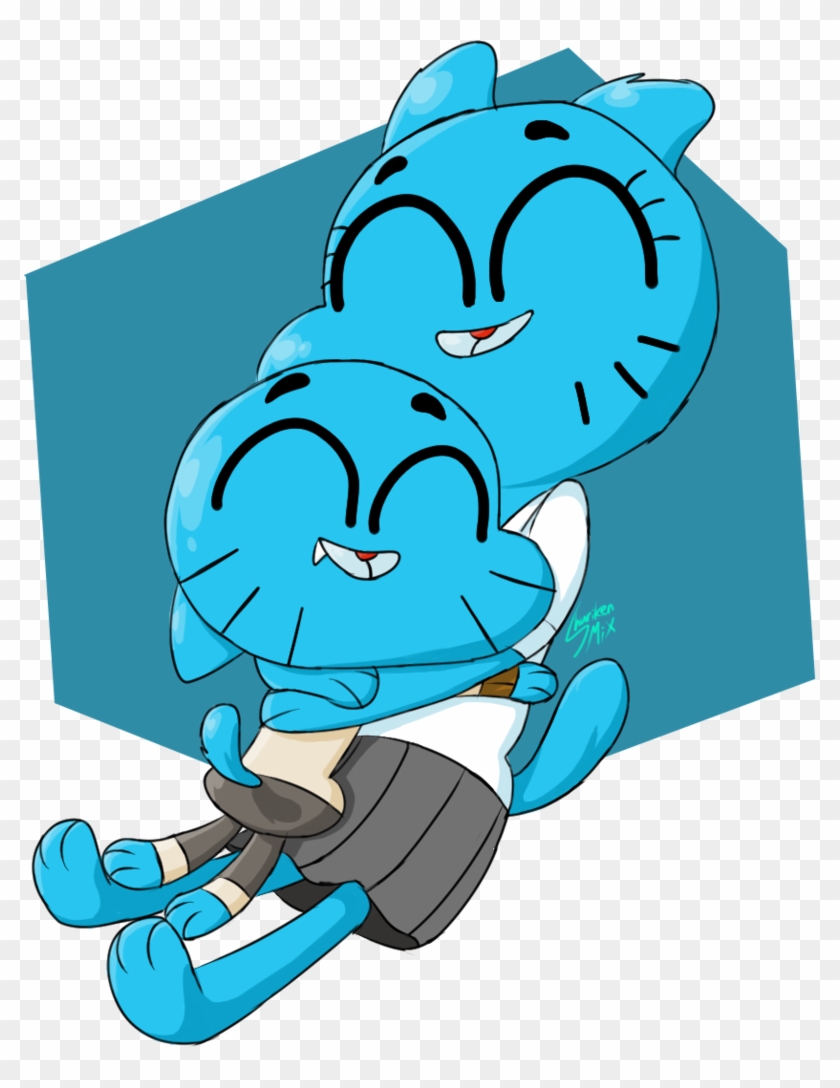 Mom's Hug By Shurikenmix - Gumball Hug And Nicole - Full Size PNG ...