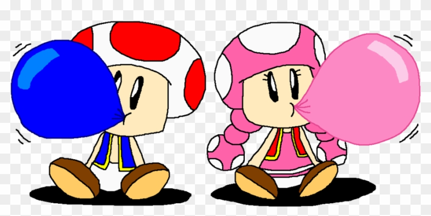 Toad And Toadette Got Color Bubble Gum By Pokegirlrules - Toad And ...