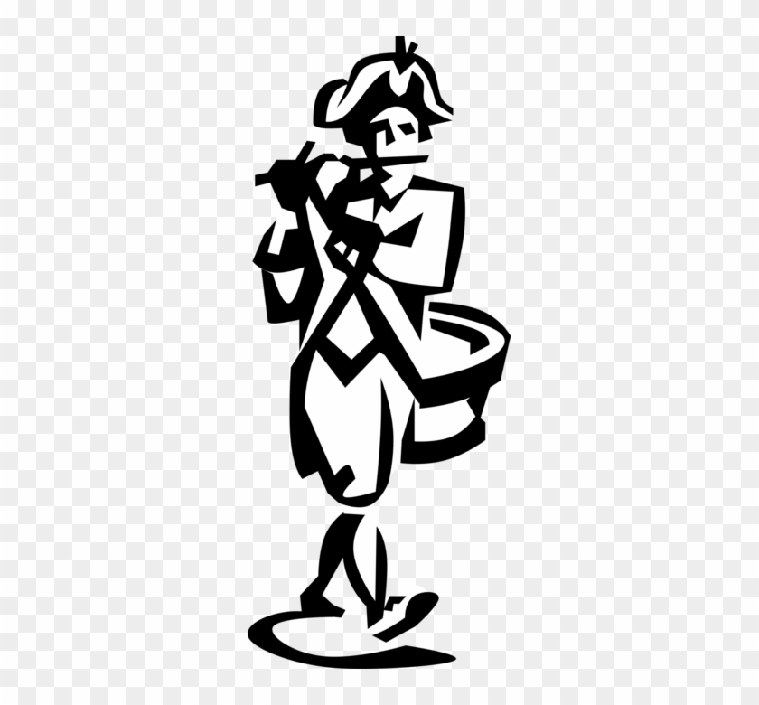 Vector Illustration Of American Soldier Colonial March - Anciennes ...