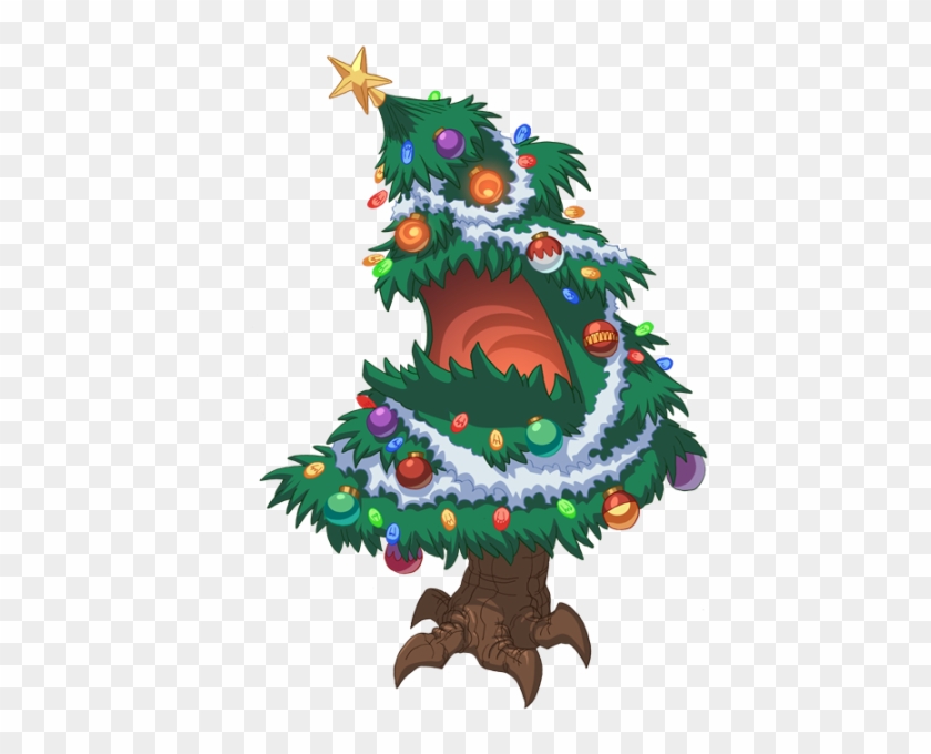 A Christmas Tree Monster - Illustration - Free Transparent PNG Clipart ...