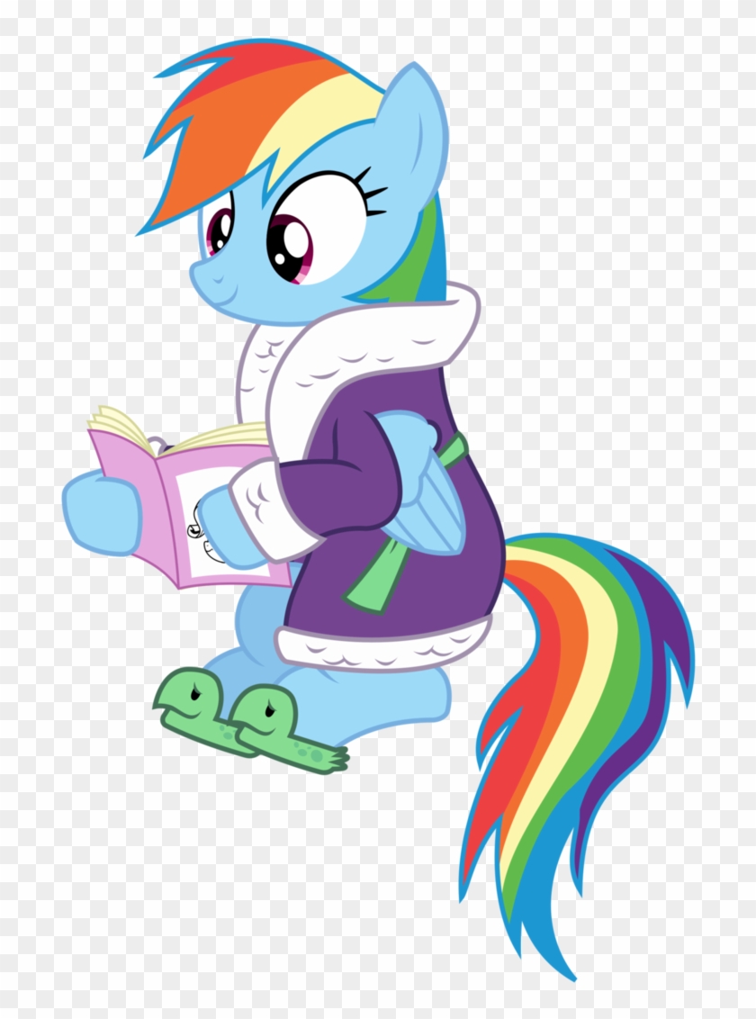 Applejack's "day" Off, Artist - Mlp Ranbow Dash Reading - Full Size PNG ...