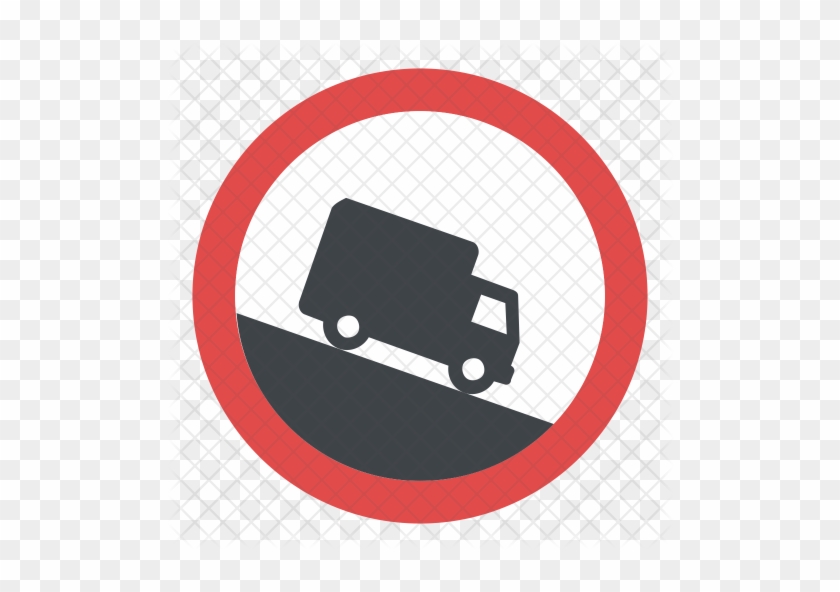 Steep Descent Sign Icon - Icon - Full Size PNG Clipart Images Download