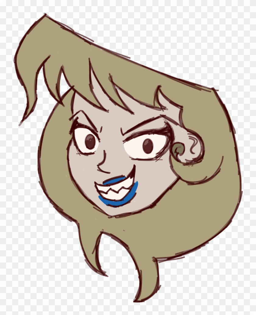 Just A Sketchy Head By Themadwaffle - Cartoon - Full Size PNG Clipart ...