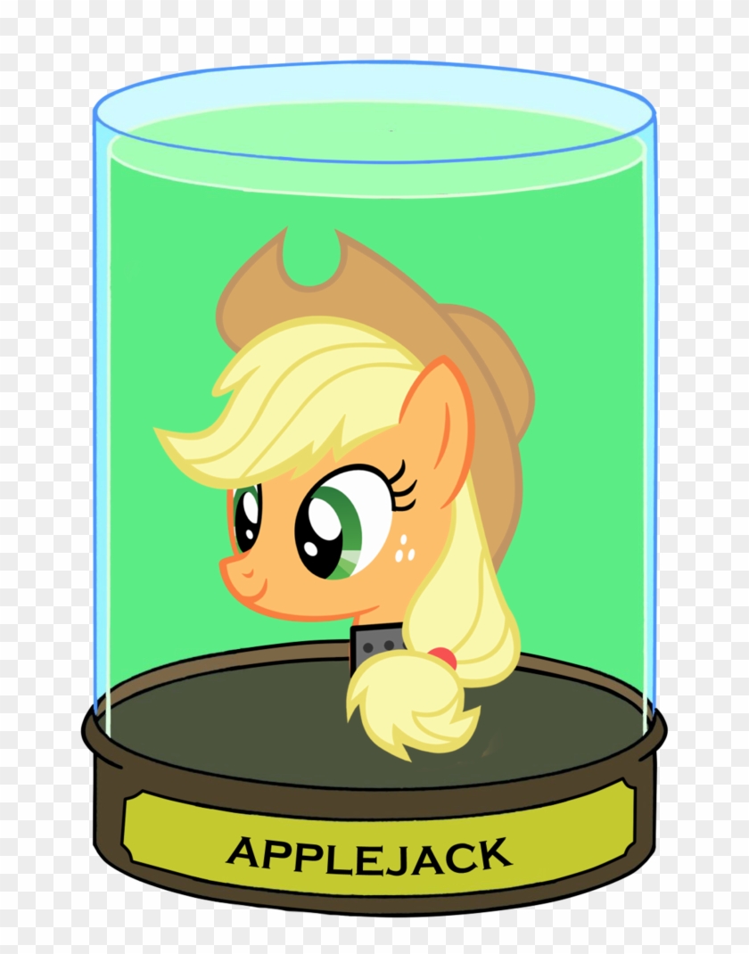 Applejack Head In A Jar By Kanske-2099 - Applejack - Free Transparent ...