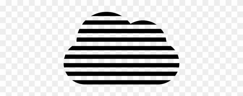 Fog Cloud Striped Weather Interface Symbol Vector - Fog Symbol - Full ...