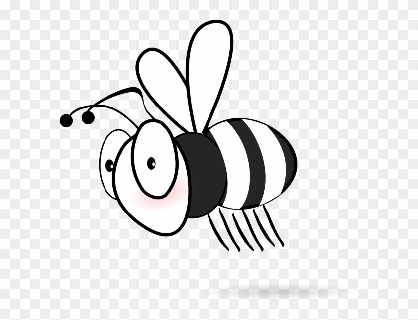 Bee Clipart Black And White - Bee White And Black - Full Size PNG ...