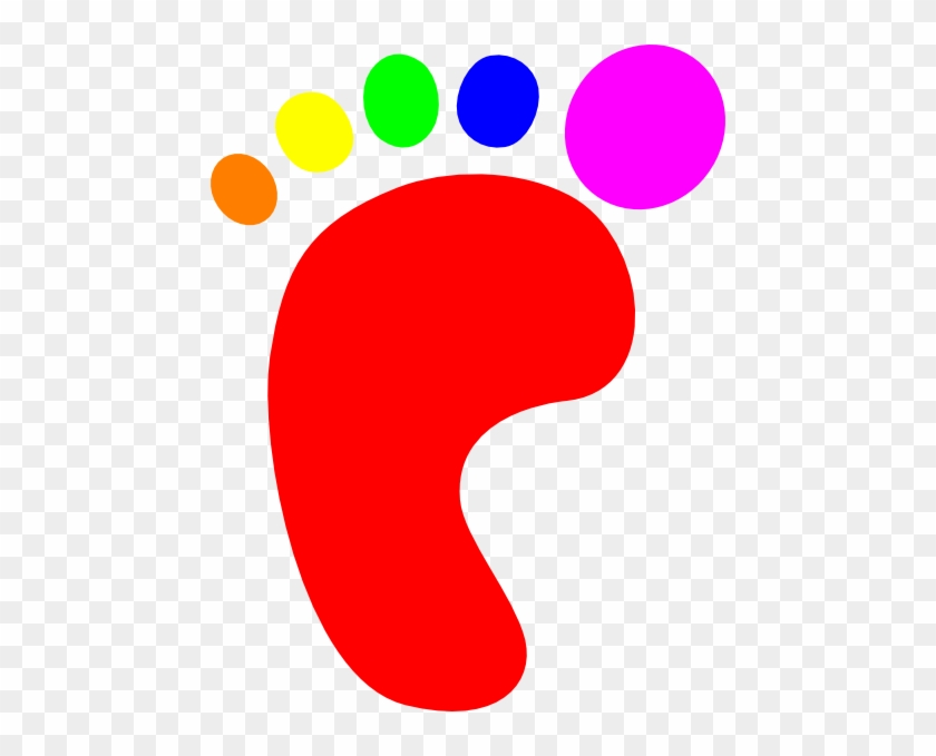 Colorful Foot - Full Size PNG Clipart Images Download