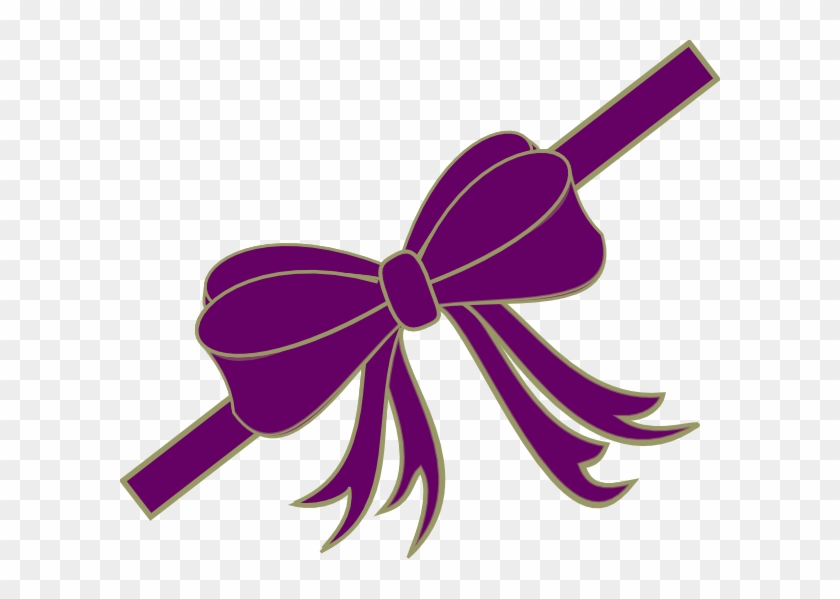Purpleribbon Clip Art At Clker - Red Christmas Ribbon Bow Magnets ...