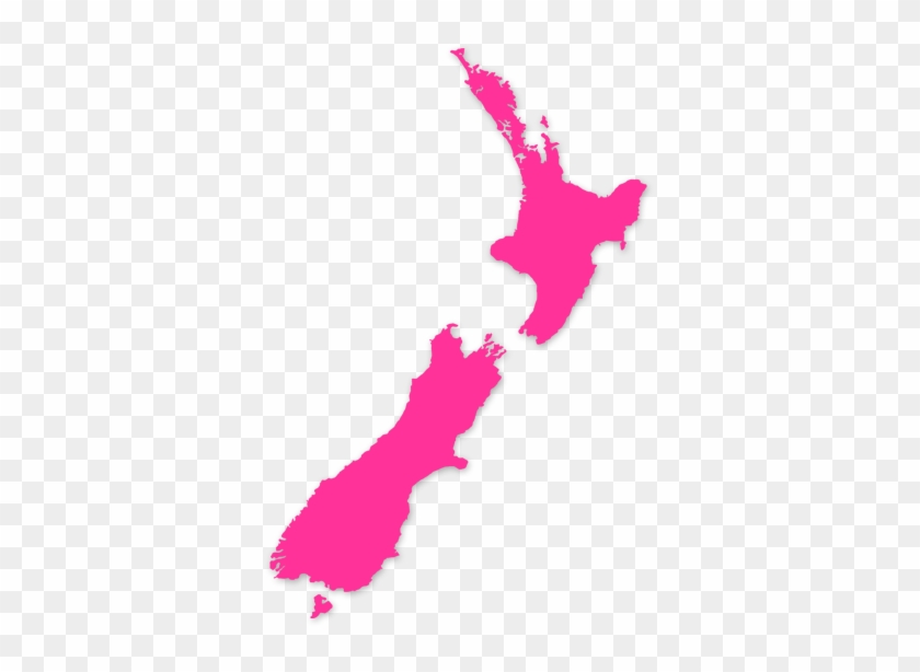 Pink Map - Map Of New Zealand - Full Size PNG Clipart Images Download