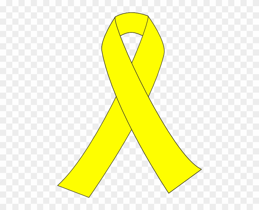 Yellow Ribbon For Cancer - Full Size PNG Clipart Images Download