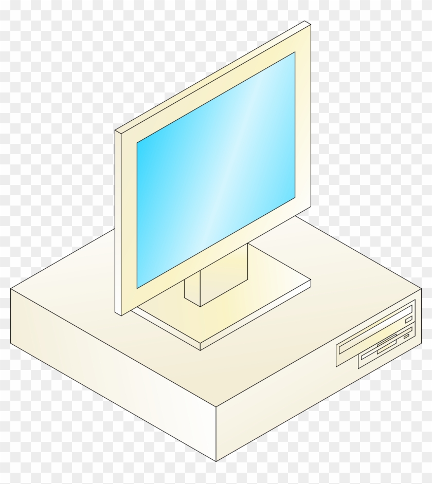 Desktop Computer With Monitor On Top - Openclipart - Full Size PNG Clipart Images Download