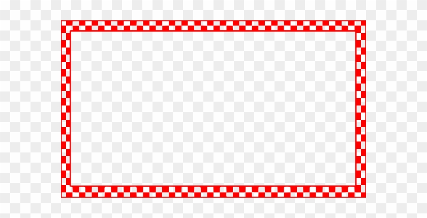 Picnic Border Clip Art - Red And White Checkered Border - Full Size PNG ...
