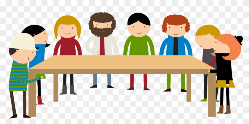 People Around Table - Table With People Around - Full Size PNG Clipart ...