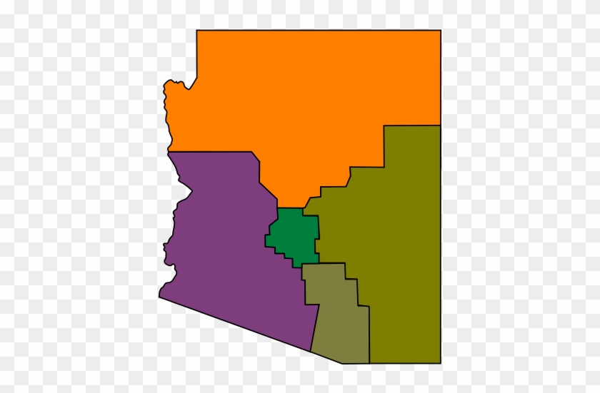 Arizona Regions Map - State Of Arizona Regions - Full Size PNG Clipart ...