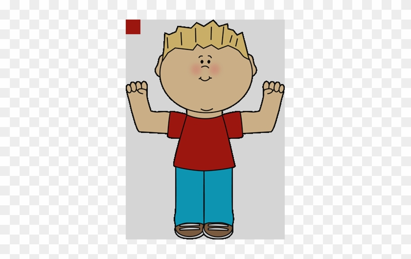 Boy Flexing Clip Art Boy Blond Hair Clipart - Kid Clipart - Full Size ...