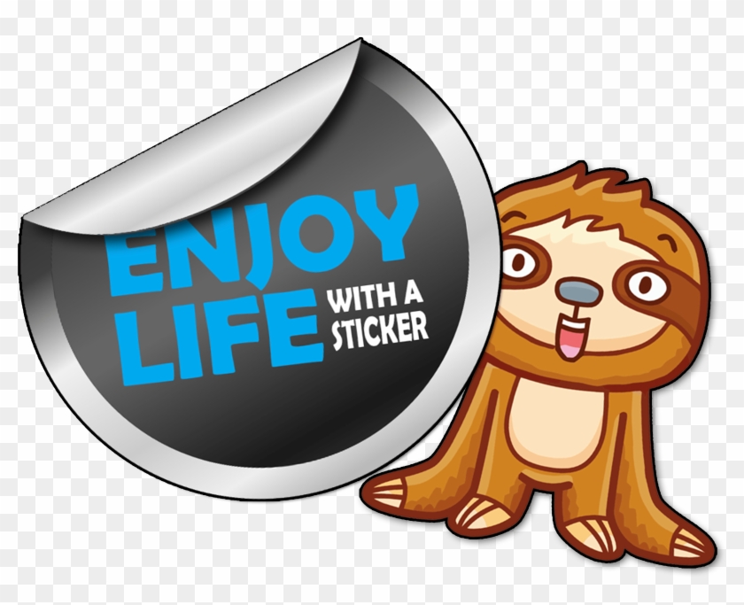 Stickers Are Like Sloths - Cartoon - Free Transparent PNG Clipart ...