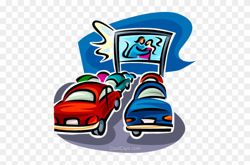 Drive In Theatre Royalty Free Vector Clip Art Illustration - Drive In ...