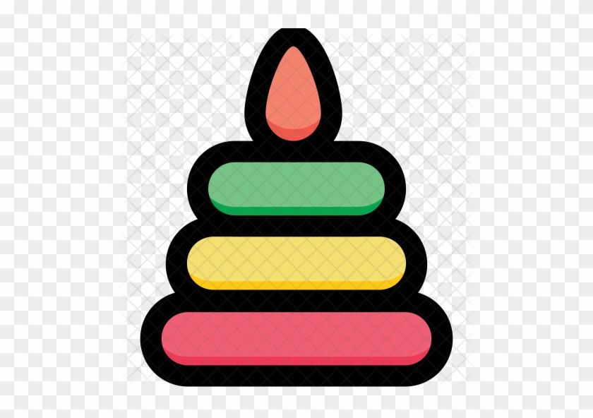 Stacking Ring Icon - Toy - Full Size PNG Clipart Images Download