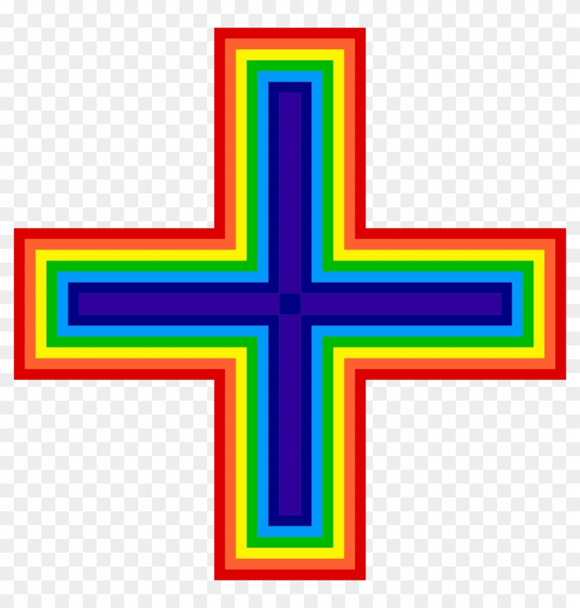 Rainbow Cross - Rainbow Cross Png - Full Size PNG Clipart Images Download