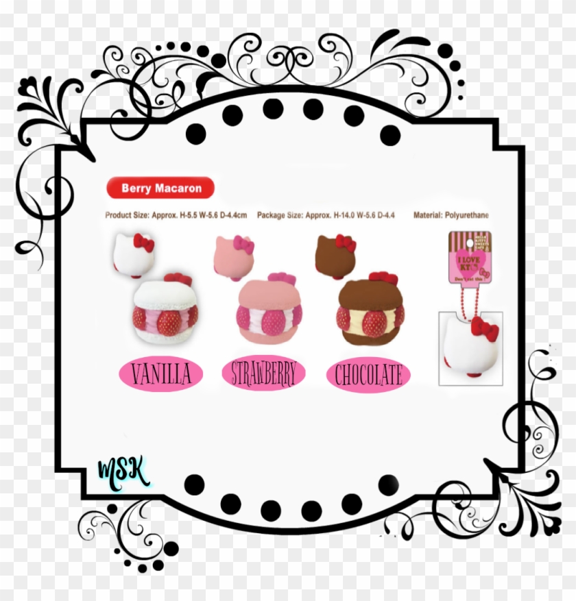 Hello Kitty Strawberry Danish & Berry Macaron Squishy - Squishy Puni ...