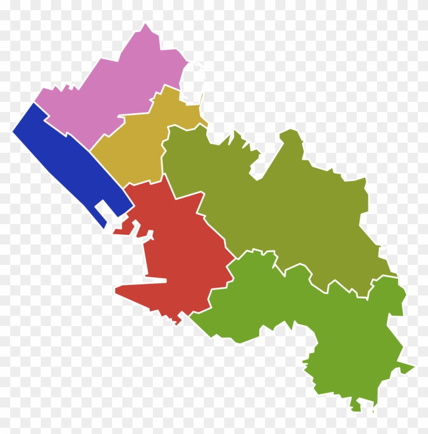 Map Of Wards In Chiba City - 千葉 市 - Full Size PNG Clipart Images Download