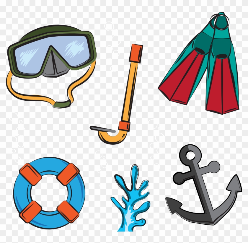 Underwater Diving Diving Mask Download - Cartoon - Free Transparent PNG ...