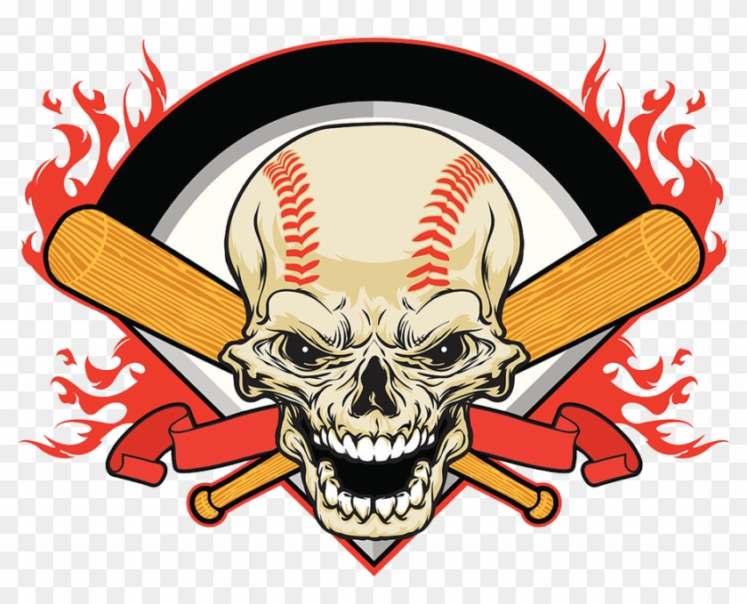 Baseball Bat Skull Euclidean Vector - Skull Head - Full Size PNG ...