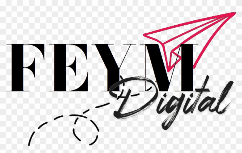 Feym Digital Logo With Plane And Trail - Vogue Title - Full Size PNG ...